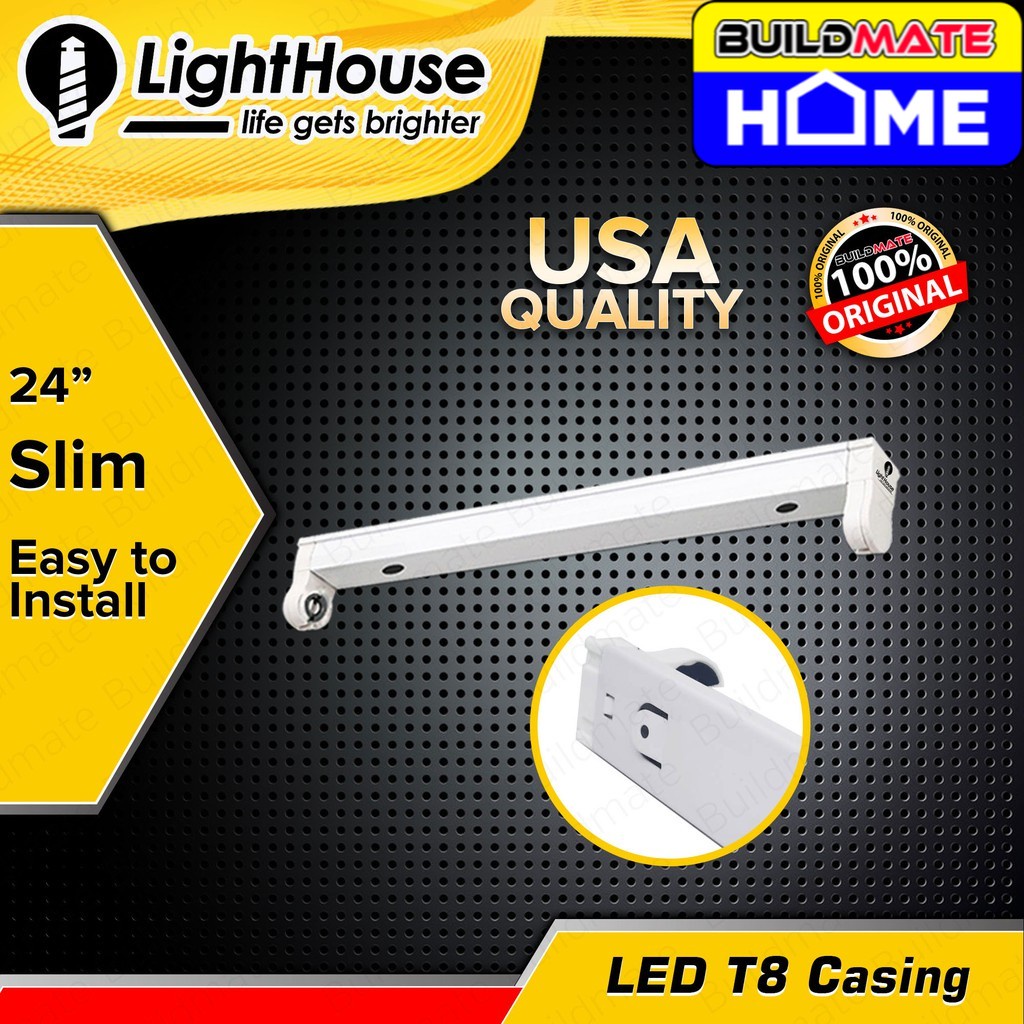 BUILDMATE HOME LIGHTHOUSE LED T8 Fluorescent Tube Housing Casing 9W ...