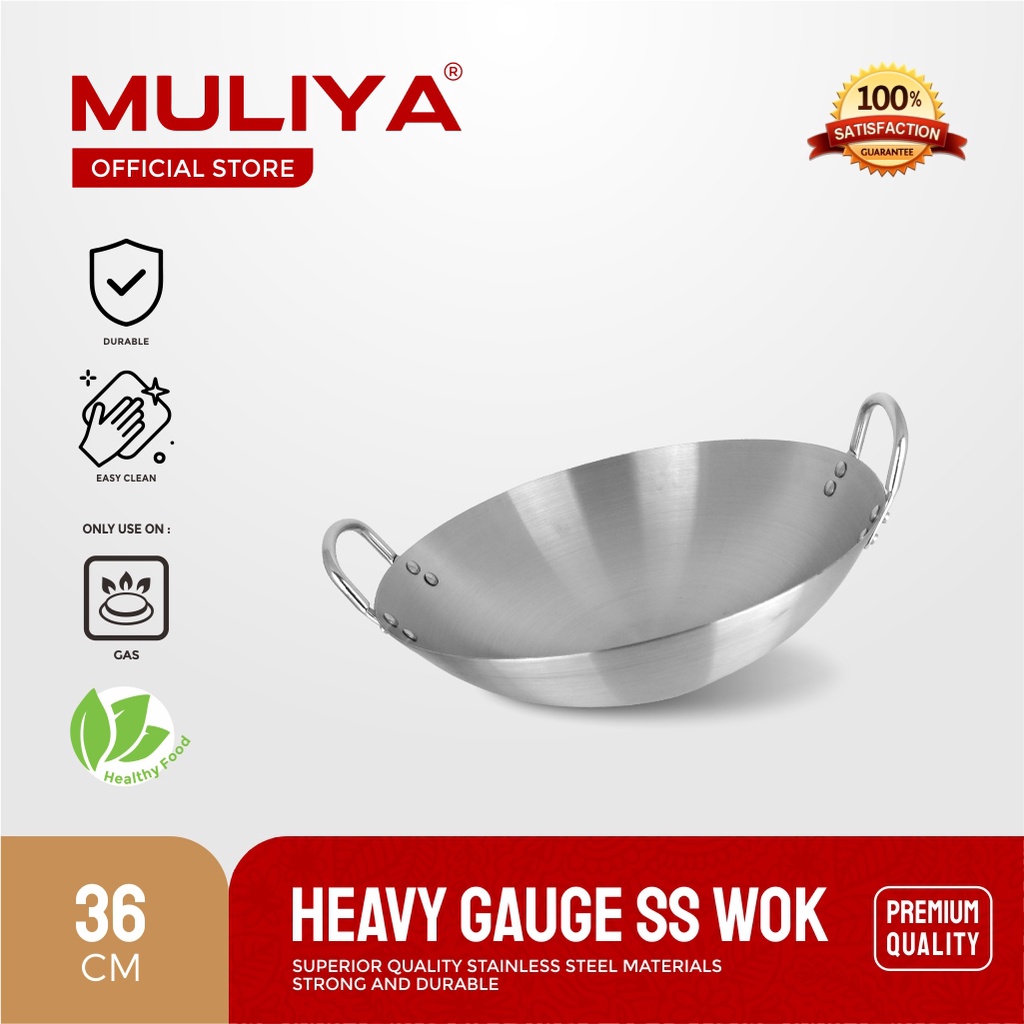 Best Selling!! Stainless Steel Frying Pan Diameter 36cm | Shopee ...
