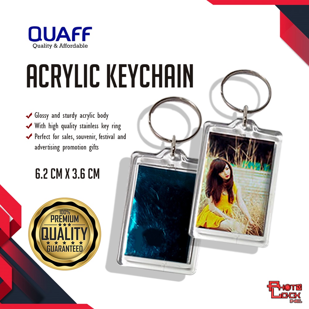 Acrylic Photo Insert Keychain Rectangle Square Circle Openable 100 Pcs ...