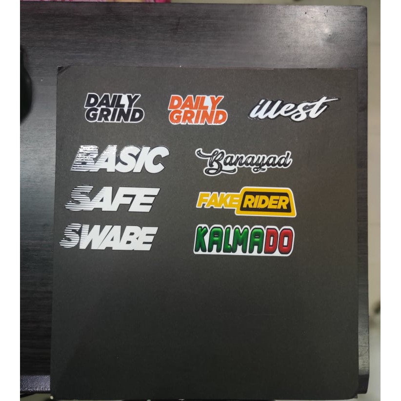 MOTORCYCLE Stickers LAMINATED (SAFE, BASIC, SWABE, KALMADO, BANAYAD ...