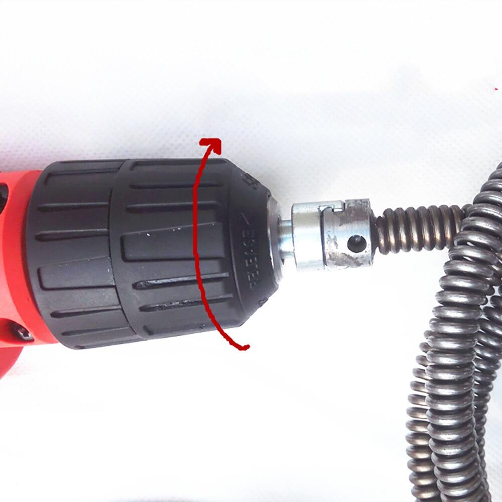 5m Sewer Dredging Spring Electric Drill Drain Cleaner Machine Extension ...