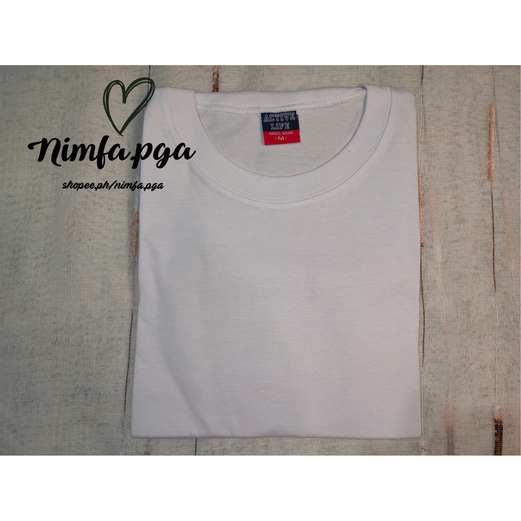 Active Life Round Neck Tshirt White (XS - XL) | Shopee Philippines