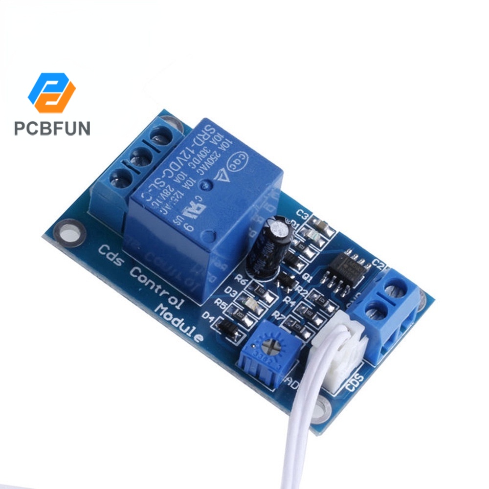 Pcbfun Xh-M131 Dc 12V Light Control Switch Photoresistor Detection Sensor Relay Module | Shopee ...
