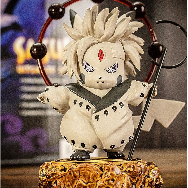 Naruto Pokémon linkage Action figures GK Birthday Gift Pikachu Sasuke ...