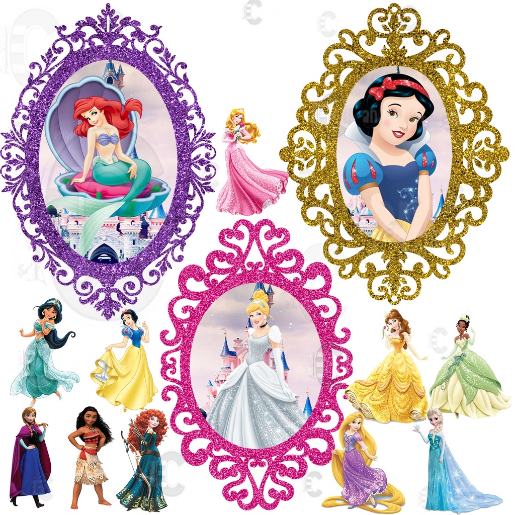Customized Vintage Magical Mirror Glittered Cut Out for DIY party ...
