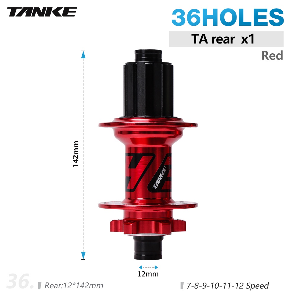 TANKE Bike Hubs 36 Holes 6 Pawls Mtb 36H Hub For Cassette Flywheel 7 8 ...