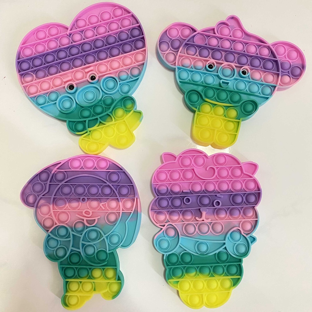 Toys FIDGET POP IT BTS BT21 JUMBO DADU / 20cm TATA COOKY CHIMMY RJ KOYA ...