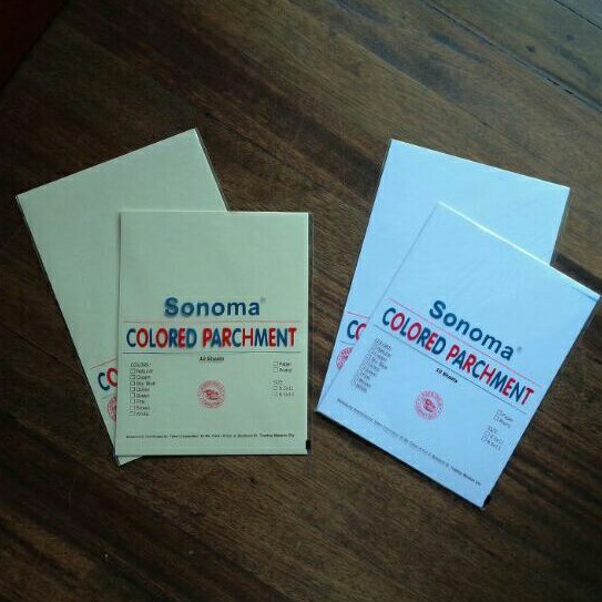 Colored Parchment Paper - long/short/A4 - 10 sheets/pack | Shopee ...