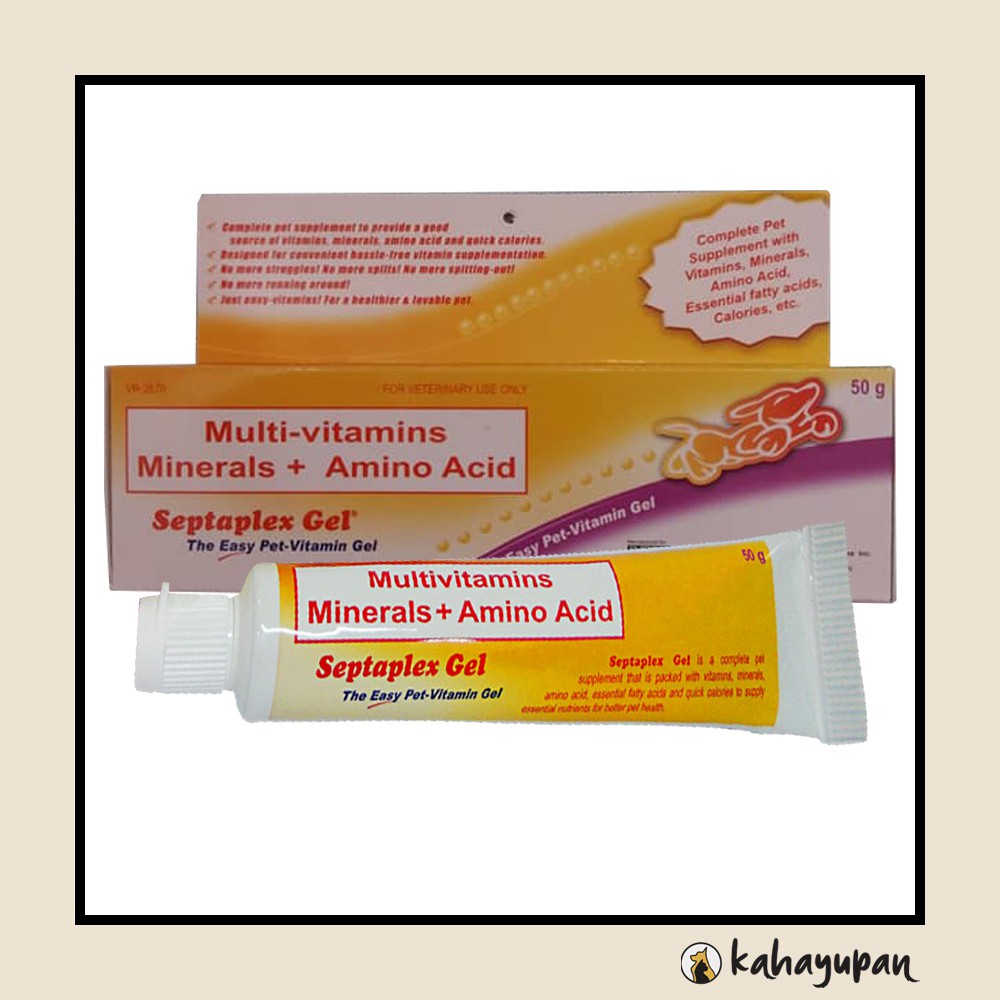 Septaplex Gel Palatable Multivitamins for Dogs and Cats (50g) | Shopee ...