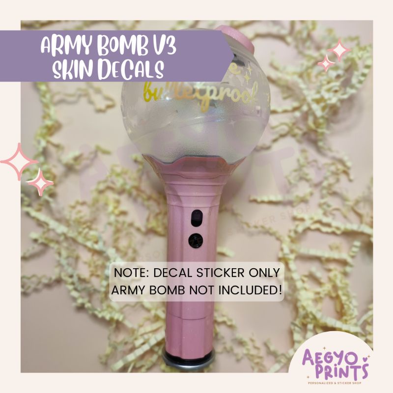BTS ARMY BOMB V3 - SKIN DECALS PREMIUM SHIMMER COLLECTION | Shopee ...