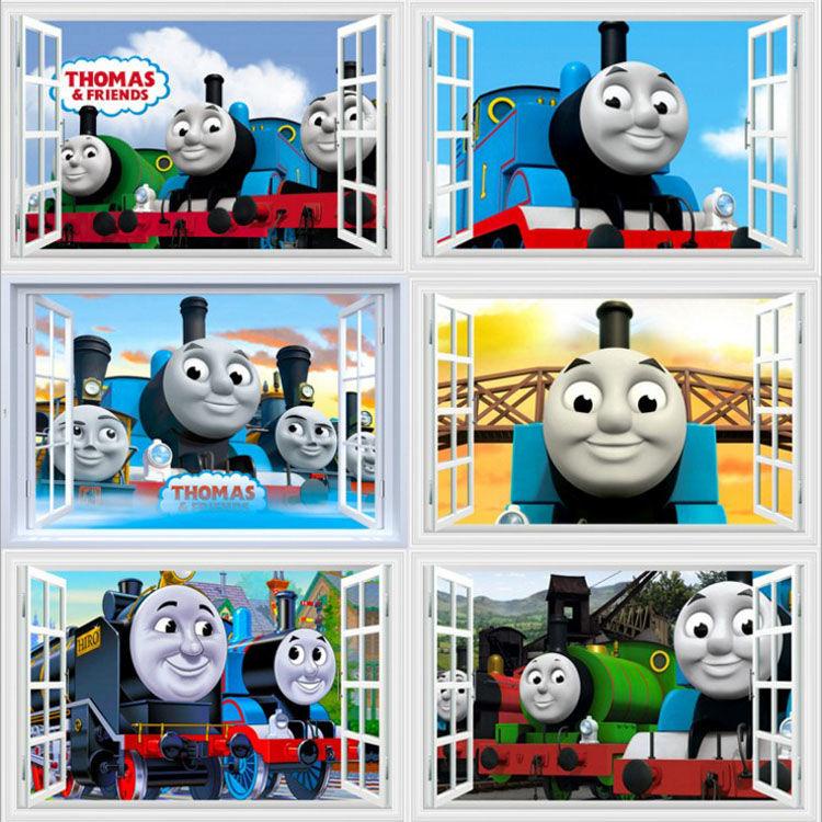 Fake Window Thomas the Train and His Friends Children Wall Stickers ...