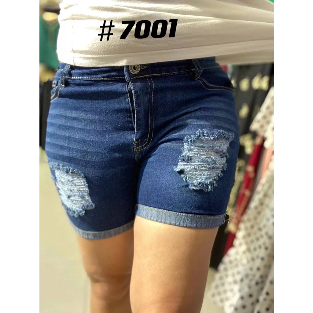 NEW! Tattered Shorts Highwaist August Denim Strechable Plus size/ Big size Curvy / booty 30-40 ...
