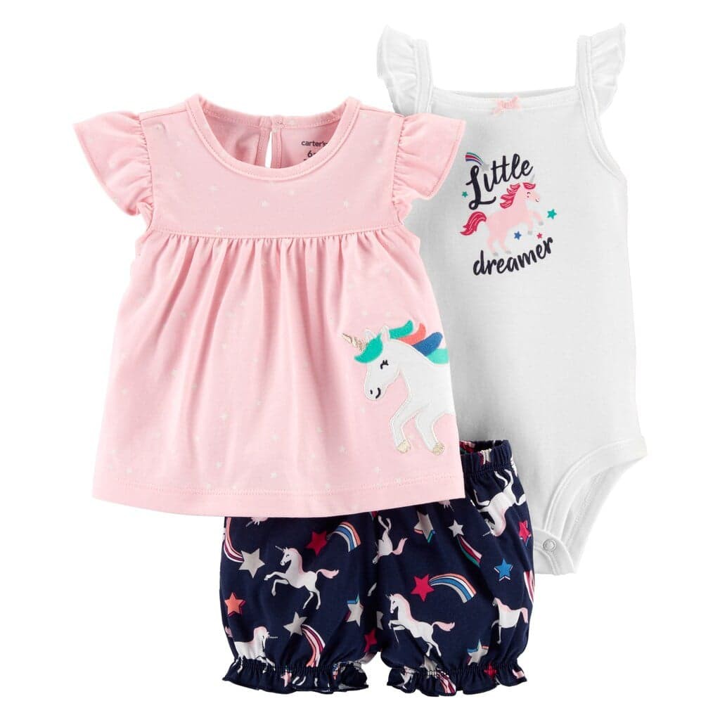 Carter's 3 Piece Unicorn Onesie Set for Girls 12M | Shopee Philippines