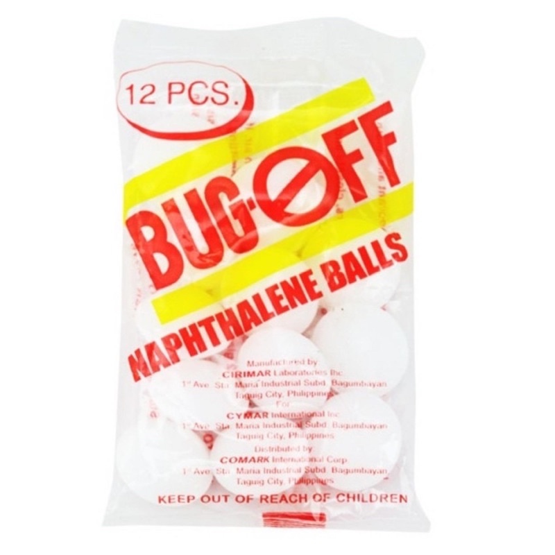 12pcs/pack BUG OFF Naphthalene Ball Moth Balls Simple and Effective ...