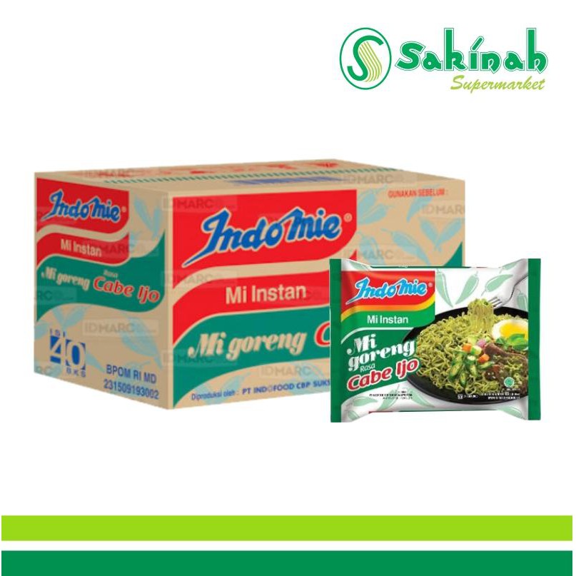 Indomie Goreng Green Chili Flavor 1 carton / 40pcs | Shopee Philippines