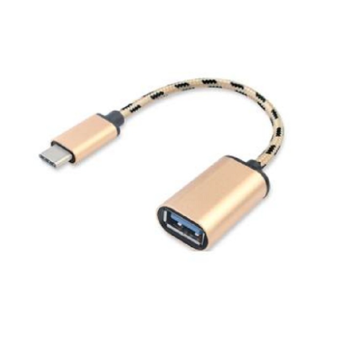 Mediatech Type C Male to USB 3.1 Female OTG Gold Cable - 669222 ...