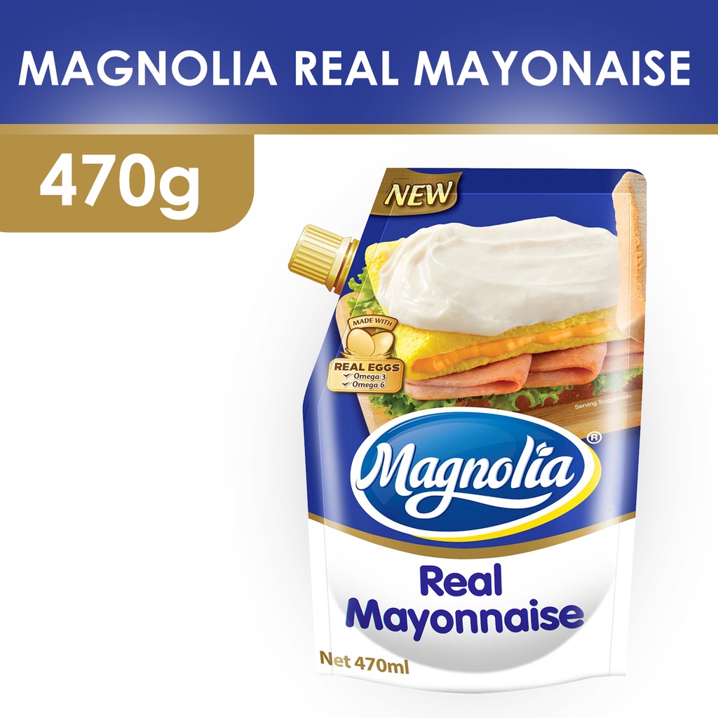 MAGNOLIA Real Mayonnaise 470ML Made with Real Eggs, with Omega 3 and 6 ...