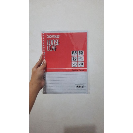 B5 Loose Leaf Joyko Line (50 Sheets 80gsm) | Shopee Philippines