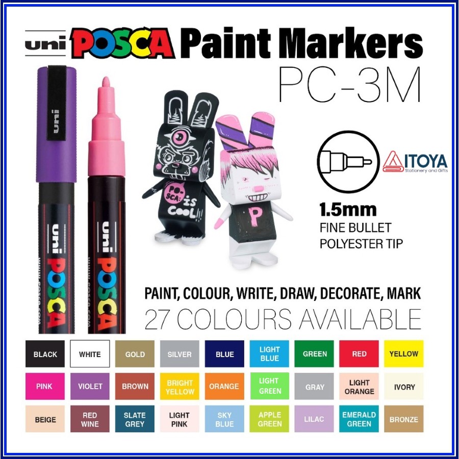 Uni Posca PC-3M paint marker | Shopee Philippines