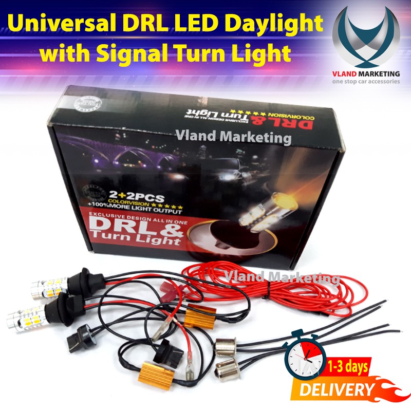 Universal DRL LED Daylight with Signal Turn Llight | Shopee Philippines
