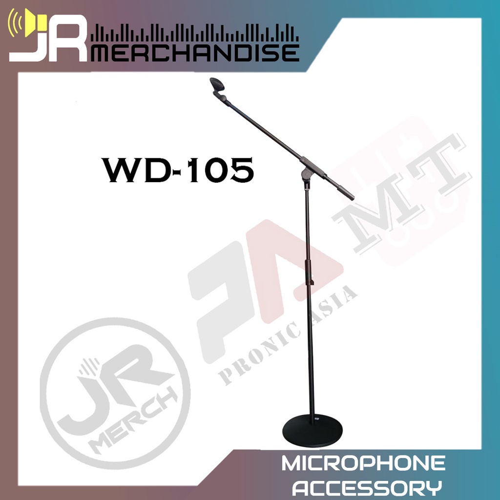 Microphone Stand with Round Metal Plate Base Heavy Duty (WD-105 ...