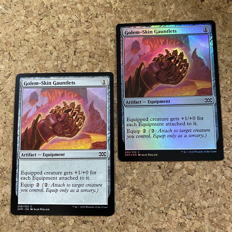 GOLEM-SKIN GAUNTLETS | ARTIFACT | 2XM DOUBLE MASTERS | COLORLESS | MTG ...