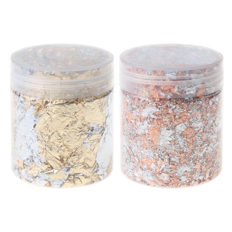 blg Gold Leaf Foil Sheet Metallic Foil Flakes Imitation Silver Gold ...