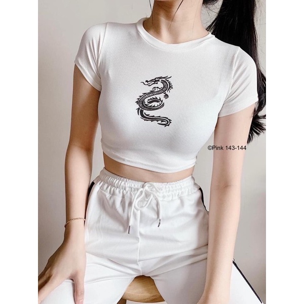 DRAGON CROPTOP (XS) | Shopee Philippines