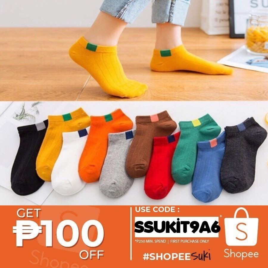 Korean Socks Candy Color Iconic Socks Ankle Socks Foot | Shopee Philippines
