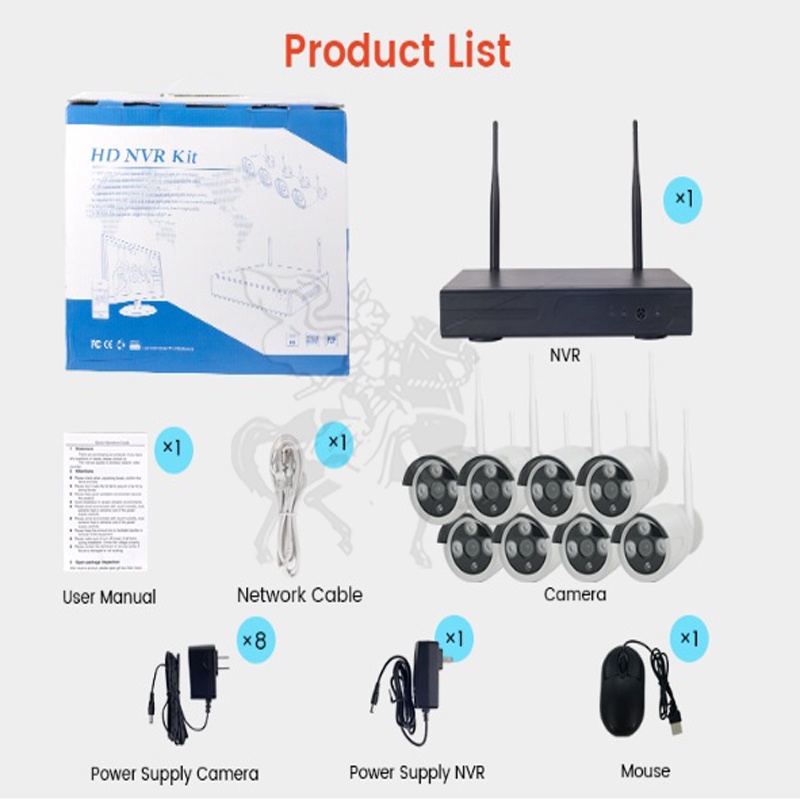 CCTV 8 Channel Full HD 1080p Wifi Kit Package | Shopee Philippines