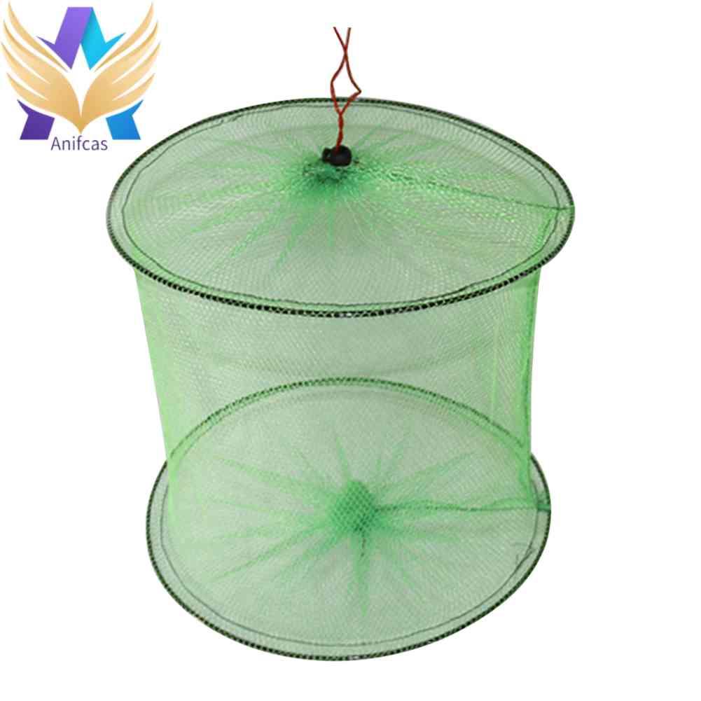 Foldable 2-Layer Fish Guard Nets Mesh Portable Nylon Fishing Trap Net ...
