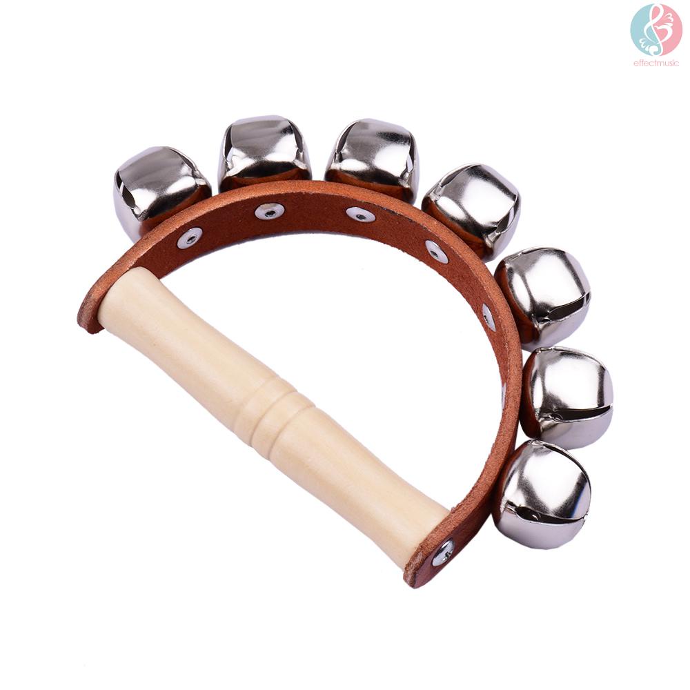 Handbell Hand Bells with 7pcs/5pcs Jingle Bells Wood Handle Musical ...