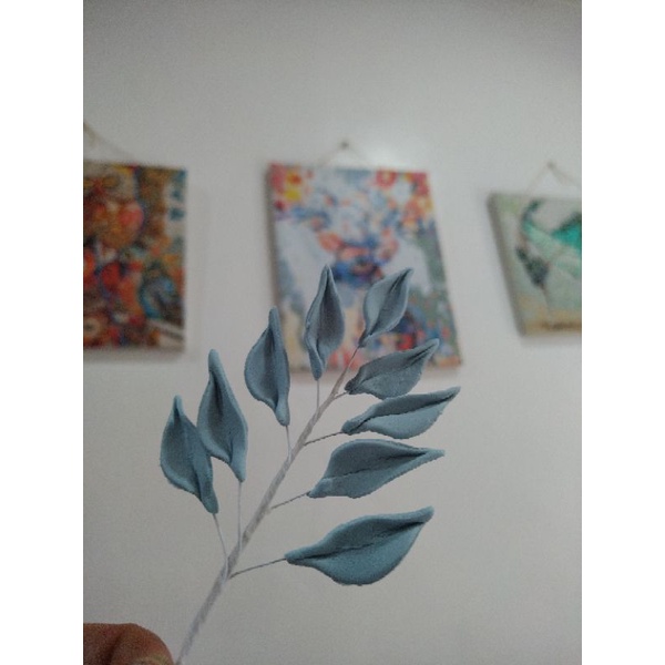 dusty blue bunch leaf gumpaste topper | Shopee Philippines