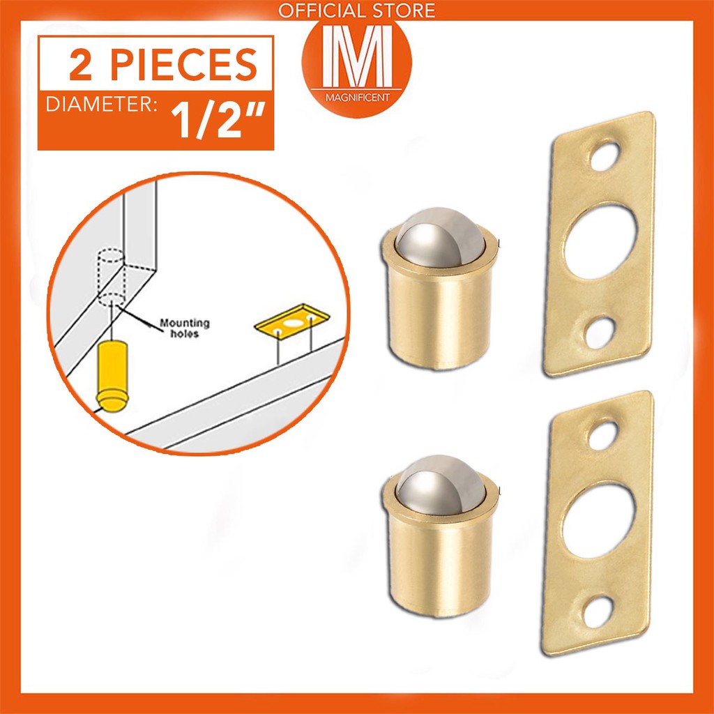 Solid Brass Bullet Catches with Strike Plate (2 Pieces) | Shopee ...