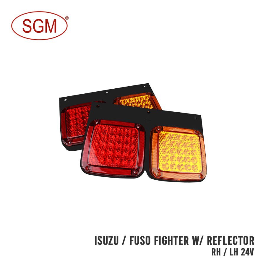 SGM TAIL LIGHT ASSY LED TYPE ISUZU FUSO FIGHTER W/ REFLECTOR 24V SQUARE ...