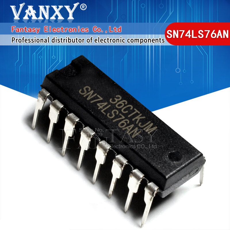5PCS SN74LS76N DIP16 74LS76 DIP HD74LS76AP DIP-16 HD74LS76P SN74LS76AN ...