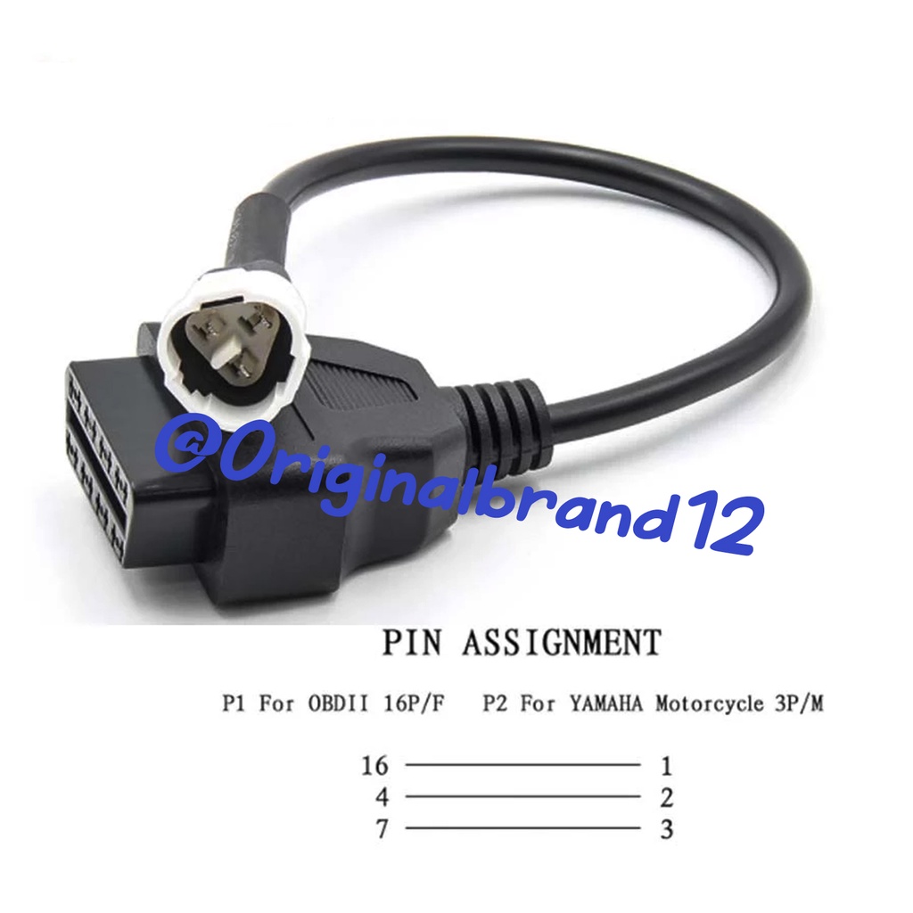 Yamaha ECU Socket motorbike obd2 cable Adapter 16 pin to 3 pin | Shopee ...