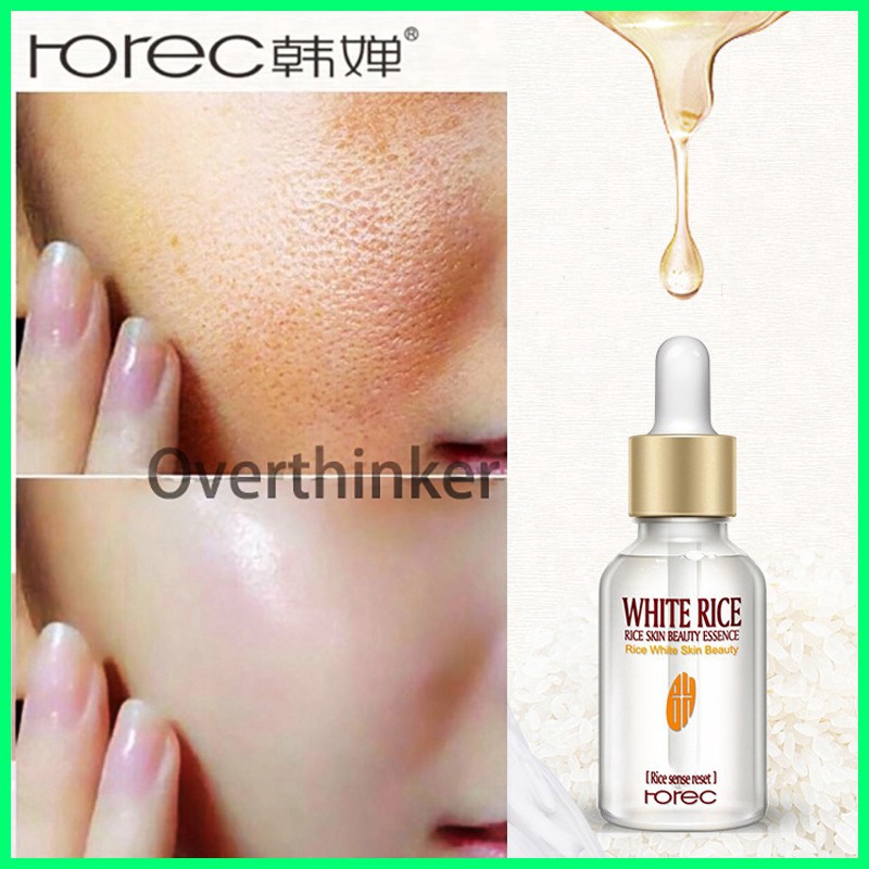 100 Original Rorec White Rice Essence Serum Whitening Protein Shrink