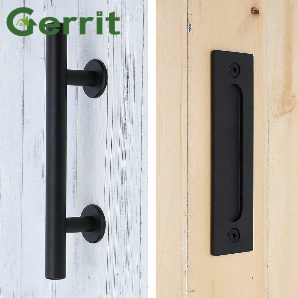 Solid Sliding Barn Door Pull Handle Wood Door Handle Black Door Handles ...