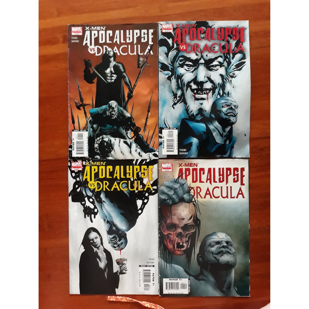 Marvel Xmen comics Apocalypse vs Dracula, vol 1-4, pre owned | Shopee ...