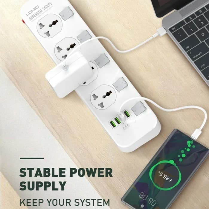 Universal Adapter - Original Ldnio Power Socket 6 Port Usb 4 Port ...