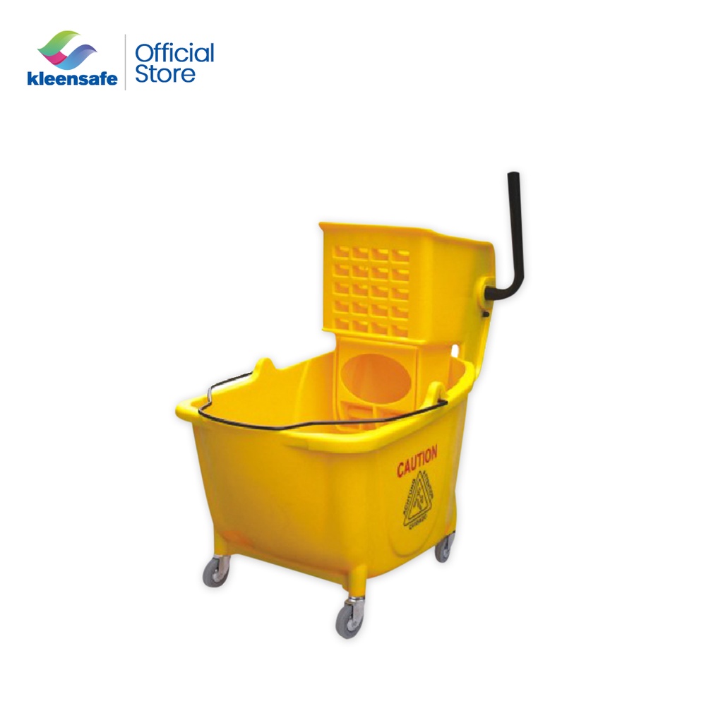 Kleensafe Heavy Duty Commercial Industrial Mop Bucket Squeezer 32L Side ...