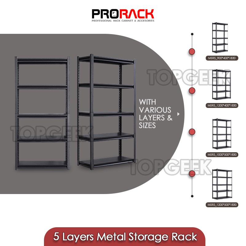 PRORACK MSR 5 layers Boltless Adjustable Rack Shelves Storage Racks ...