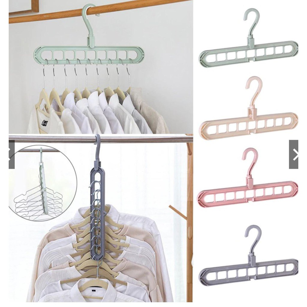 360 Multi-port Support Circle Clothes Hanger Clothes Drying Rack(Colors ...