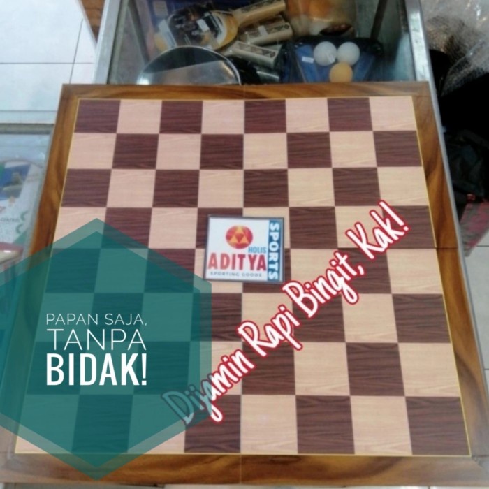 4-FOLD CHESS BOARD ONLY WITHOUT WOODEN PATTERN PERCASI STANDARD ...