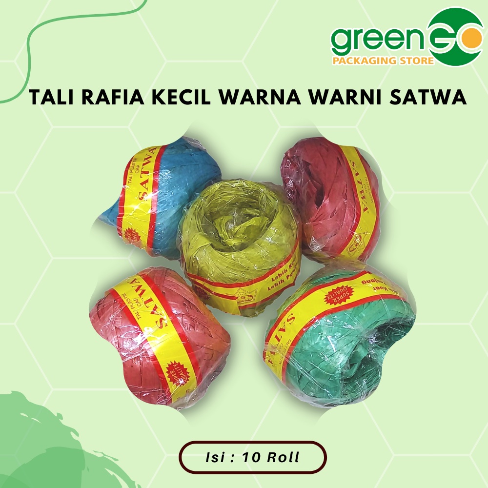 Small RAFIA ROLL Rope 1 PACK Contents 10 ROLL Long SATWA Rope Plastic ...