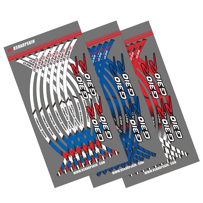 BMW G310R Dedicated Rim Steel Sticker Reflective Decal Hub Color ...