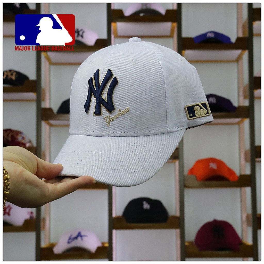 New Embroidery NY MLB Side Logo Baseball Caps (9203） | Shopee Philippines