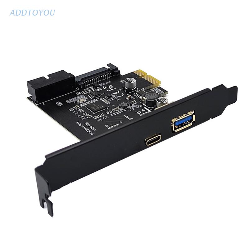 【3C】 19 Pin PCI-E USB3.0 Type C Front Panel Hub 5Gbps PCIE X1 USB Type ...