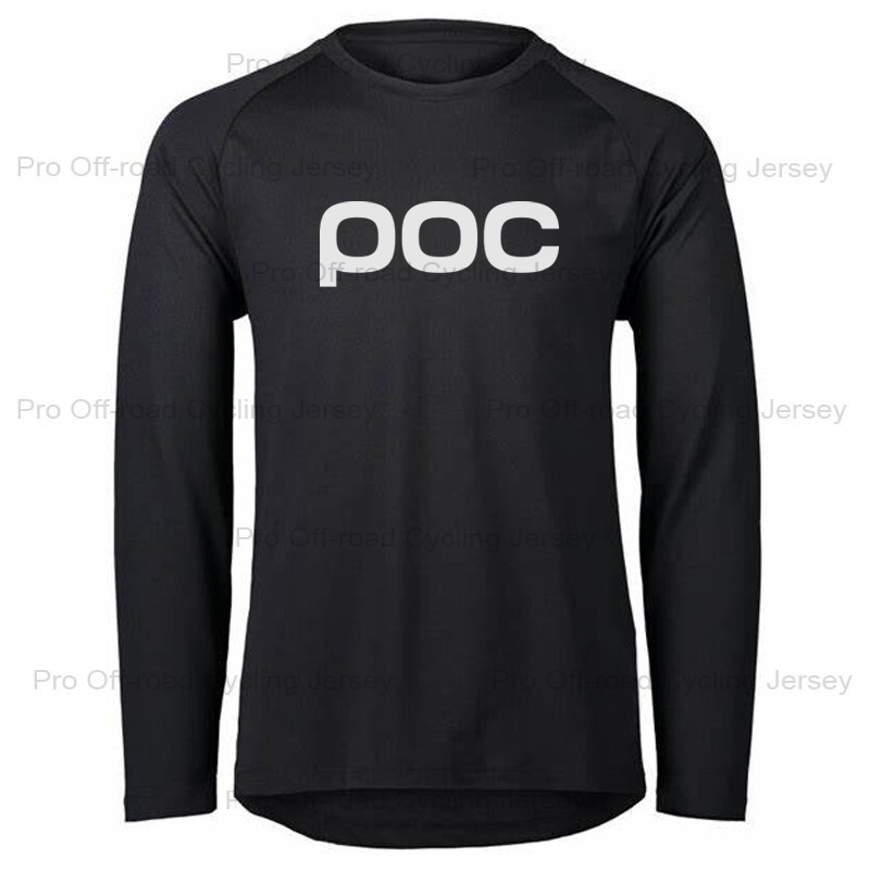 POC Black Men Moto Jersey Long Sleeve Enduro Bicycle Shirt MTB Downhill ...